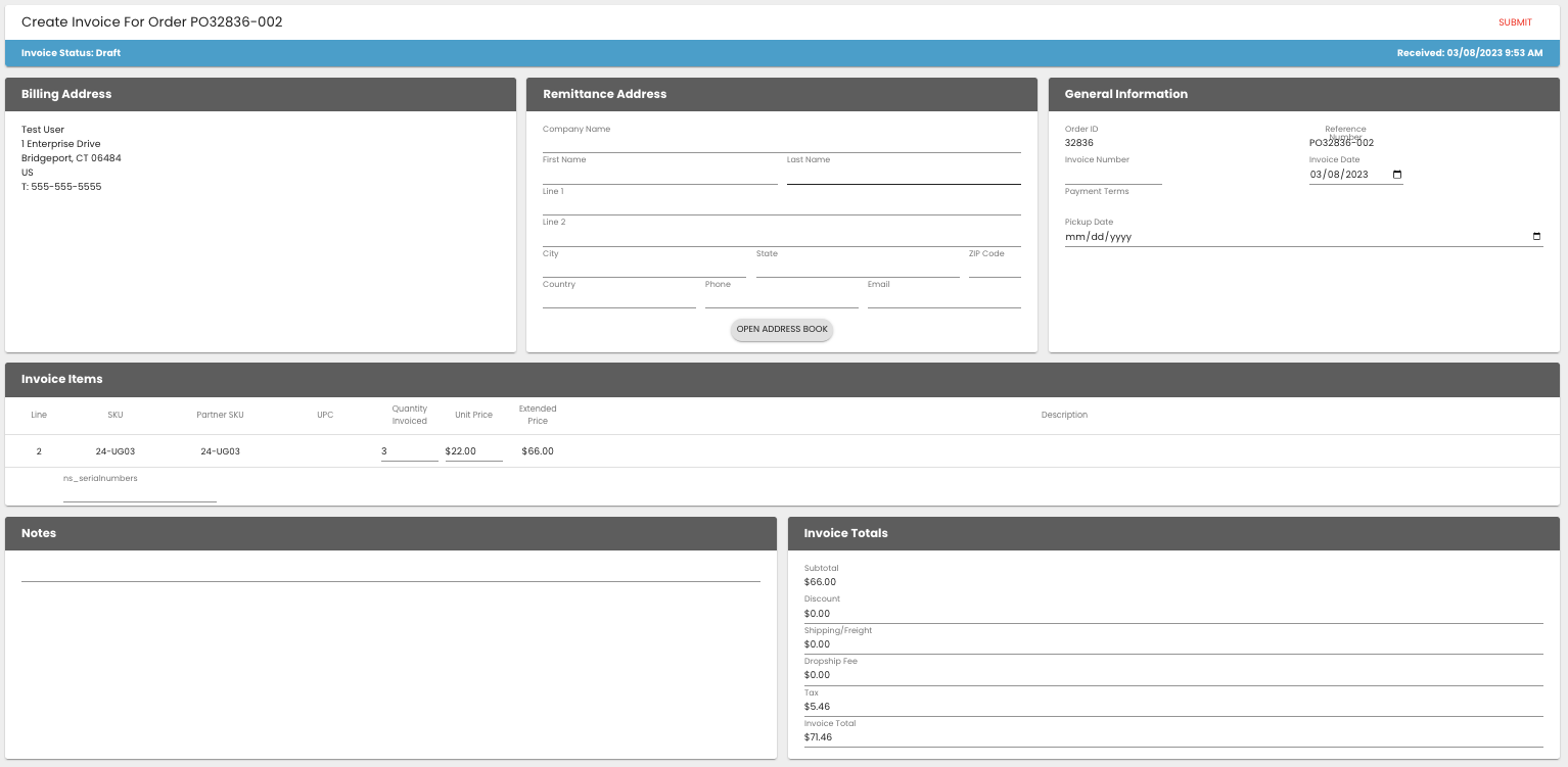 Creating an Invoice – Ace Hardware
